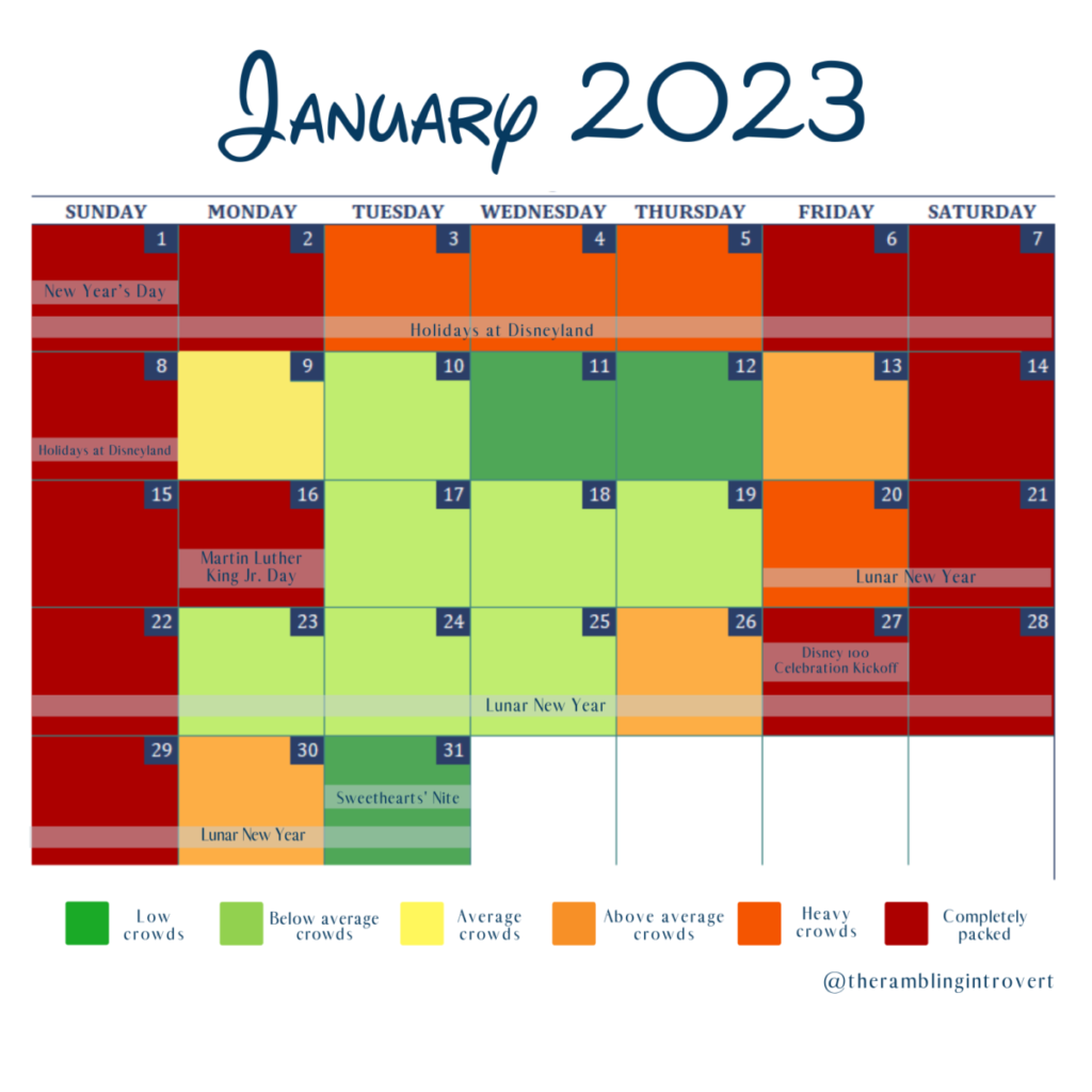 2023 Crowd Calendar - The Rambling Introvert